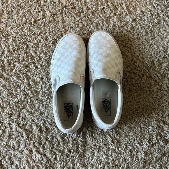 Vans | Shoes | Vans White On White Check | Poshmark